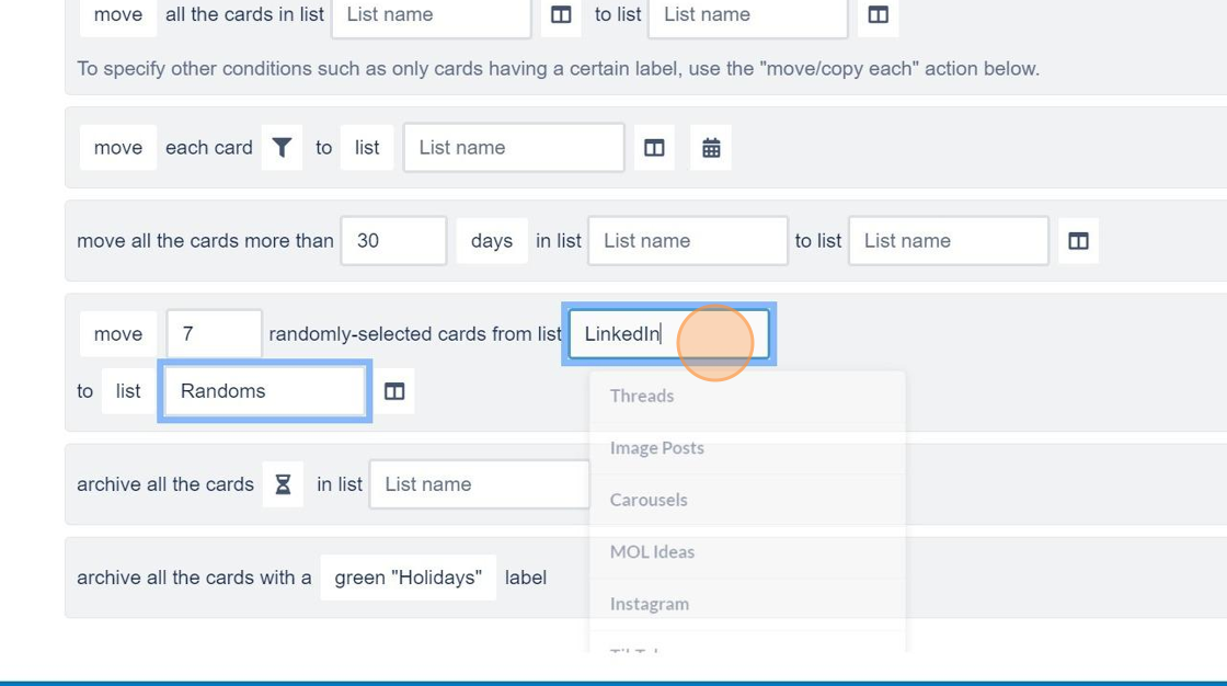 Use Automation to Add Random Cards to a Trello List
